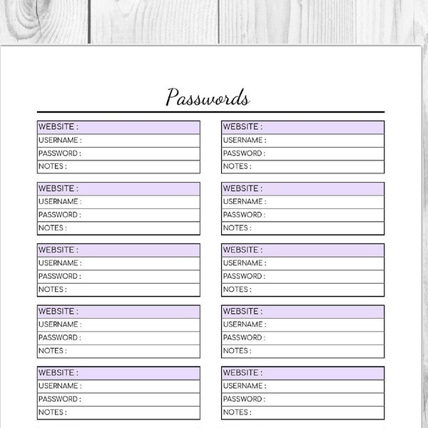 Password Keeper - Etsy