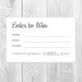 Enter to Win Template Printable Fillable Enter to Win - Etsy