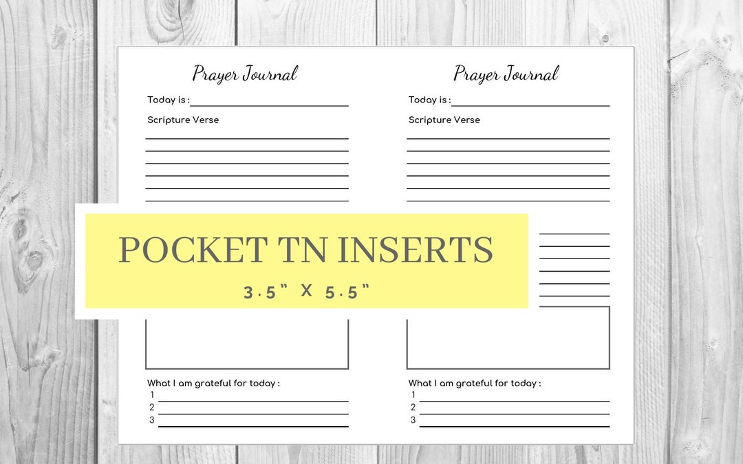 Pocket Size TN Prayer Journal Prayer Requests Bible Study Scripture Journal Instant Download - Etsy