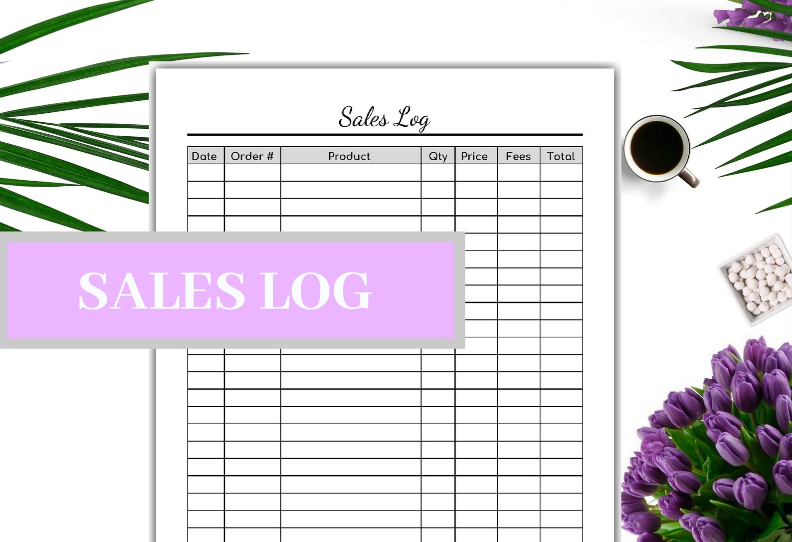Sales Log Printable Sales Tracker Online Order Etsy | Etsy