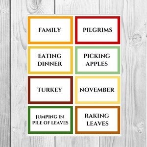 Thanksgiving Charades 64 Cards Printable Holiday Games - Etsy