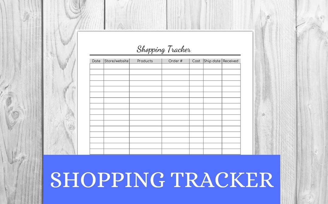 Shopping Tracker Printable Editable-online Shopping Shopping - Etsy