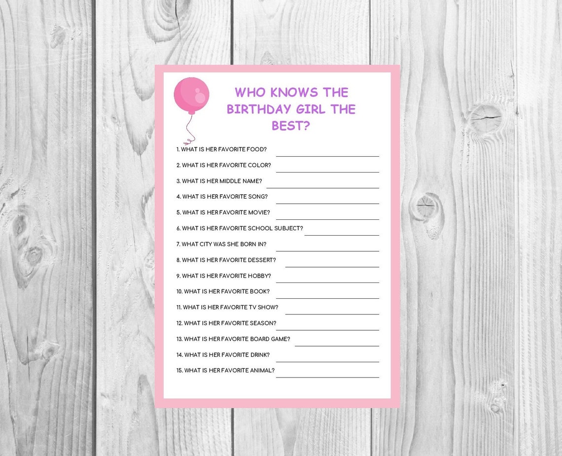 Cupcakes and Balloons Birthday Game Printable | Who Knows the Birthday ...