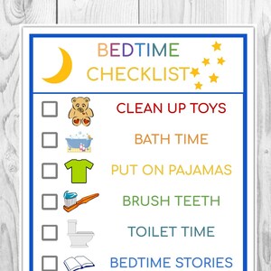 Kids Routine Morning/bedtime Editable Checklist Printable | Chore Chart ...