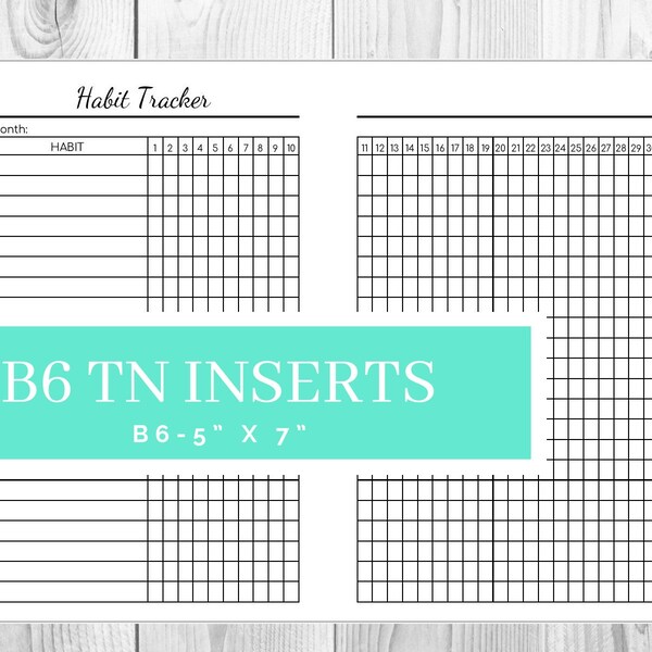 Printable Tn Inserts - Etsy