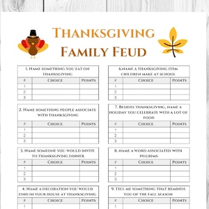 Thanksgiving Family Game Friendsgiving Game Printable Family Games ...