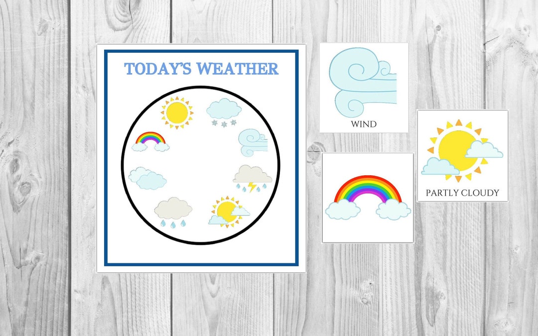Weather Wheel Printable Preschool Learning Homeschool - Etsy