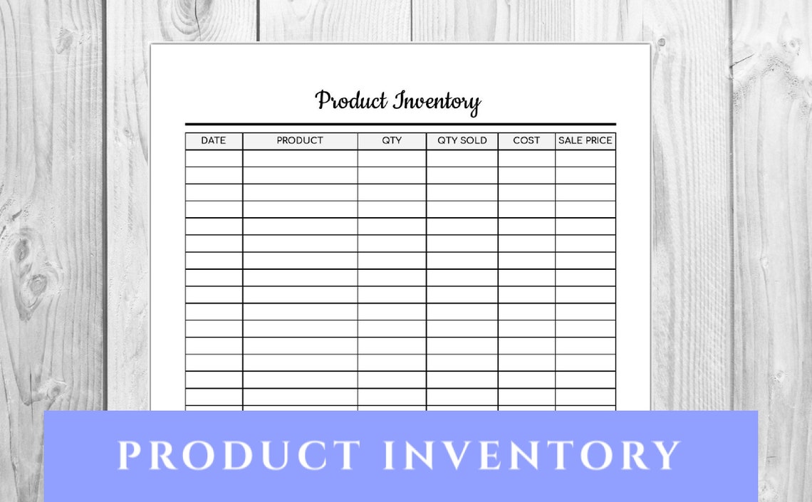 Product Inventory Printable PDF Product Tracker Etsy - Etsy