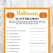 Halloween Scattergories Halloween Games Holiday Game Printable Family ...