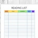 Reading List Printable Book Log Reading List Kids | Etsy