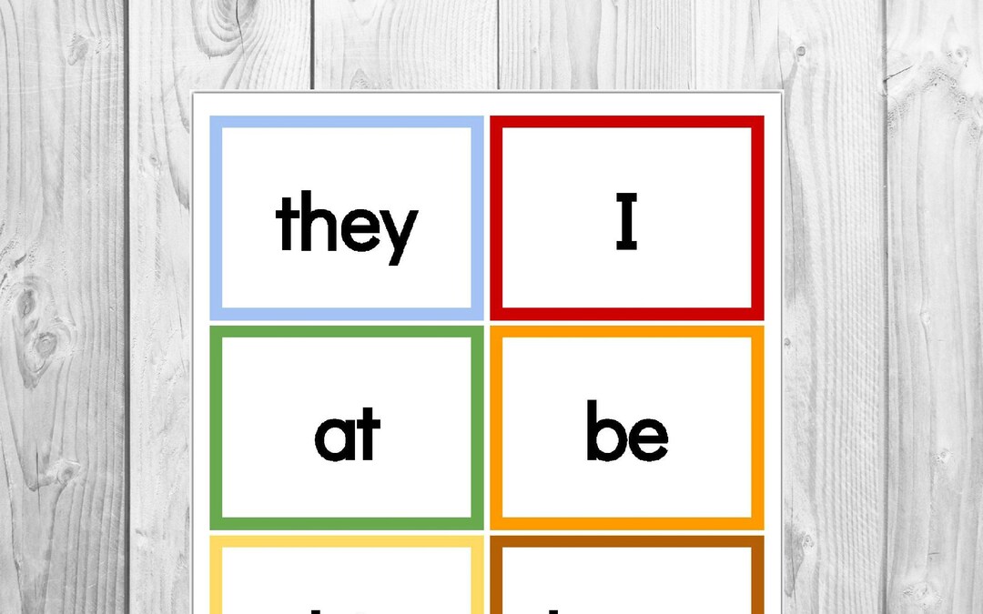 First 100 Words Flash Cards Printable | Preschool Learning | Homeschool ...