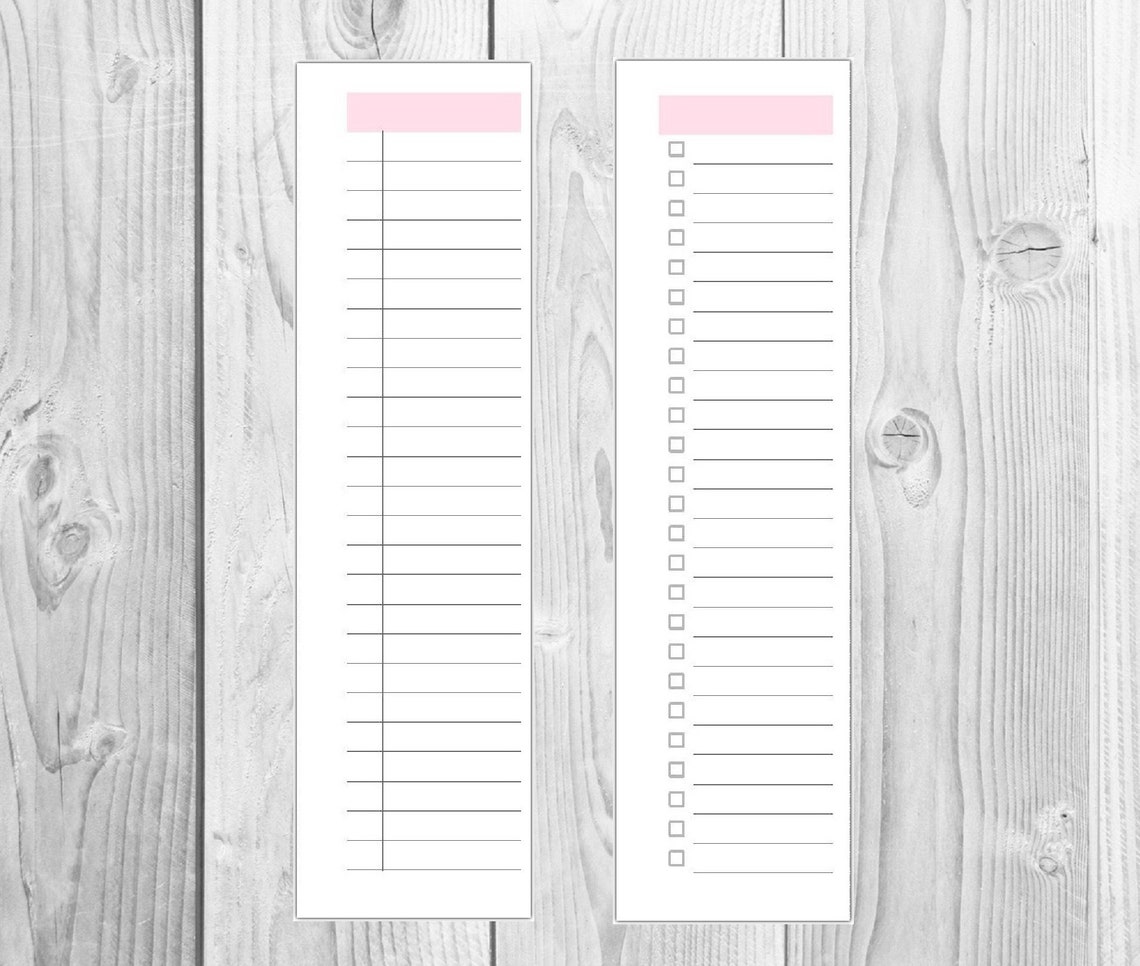 Personal Size Half Page Printable Shopping List To-do List | Etsy