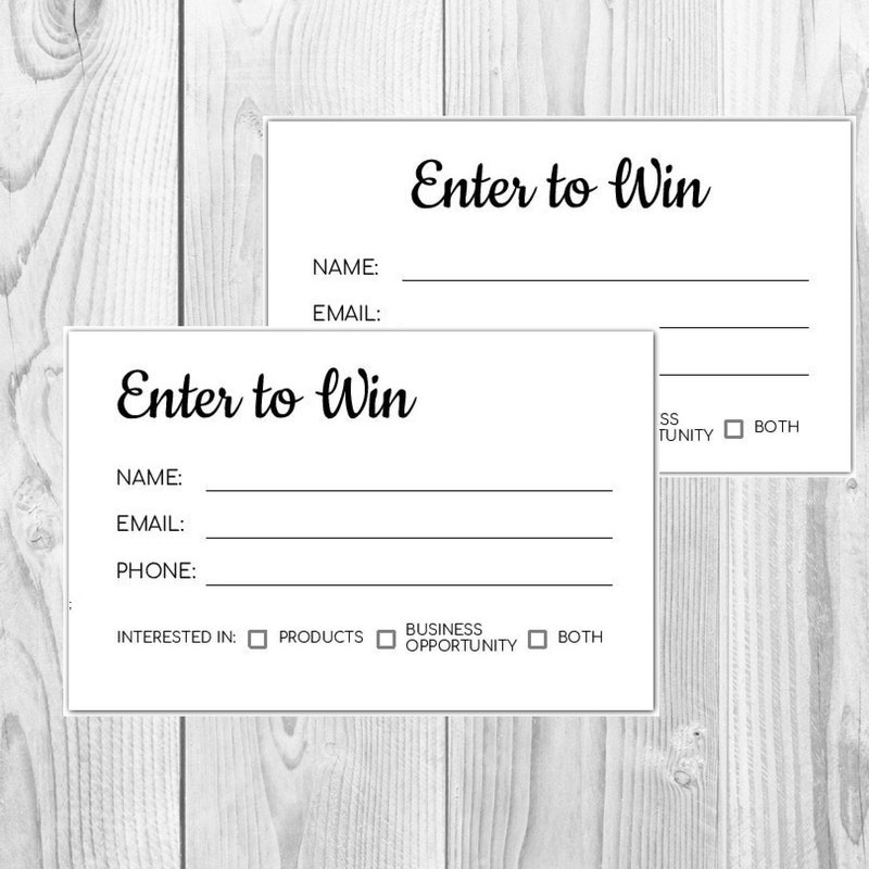 Enter to Win Signs - Etsy