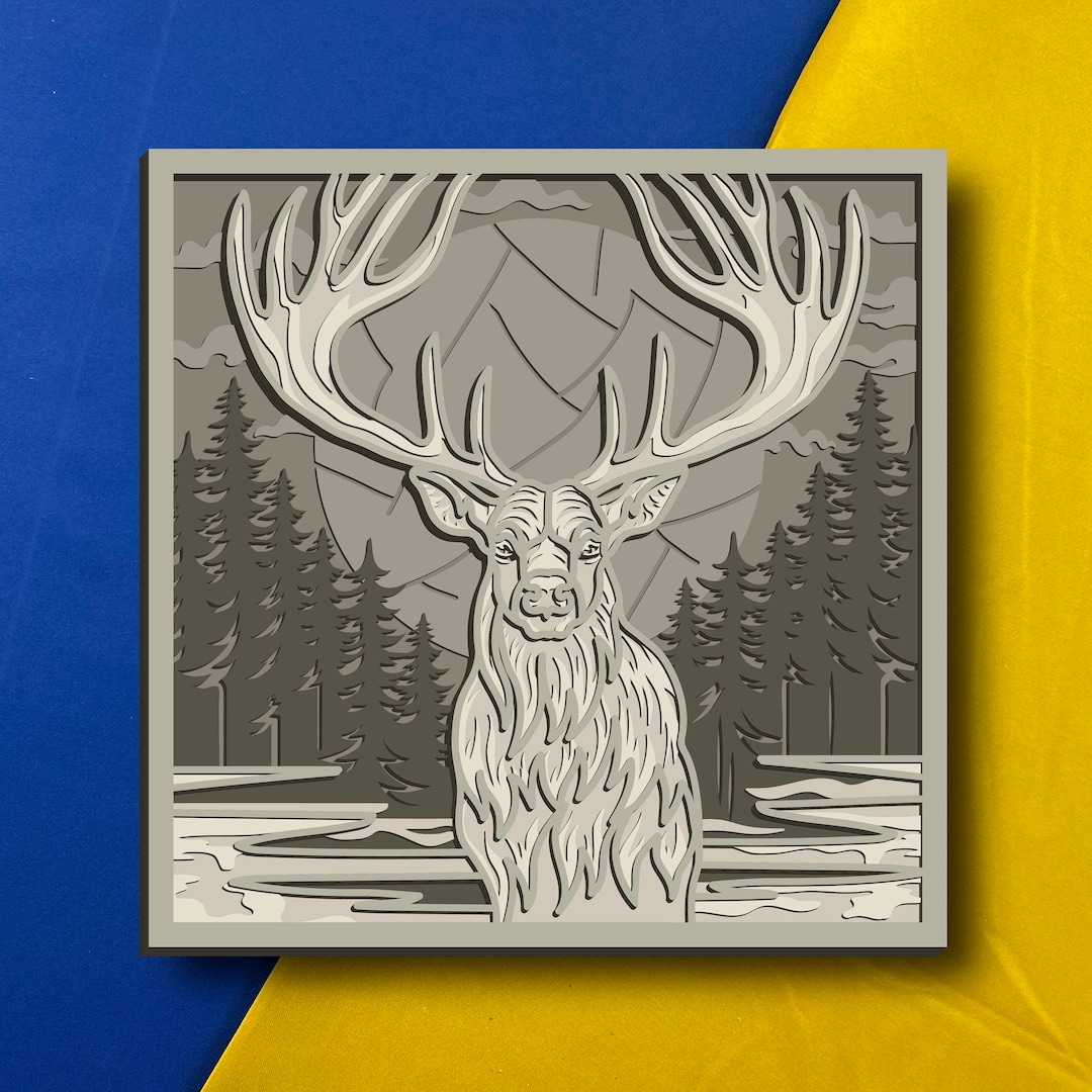 Deer Multilayer/ Deer SVG/ 3D Decor/ CNC File/ Deer Svg Files for Cricut/ Layered File - Etsy