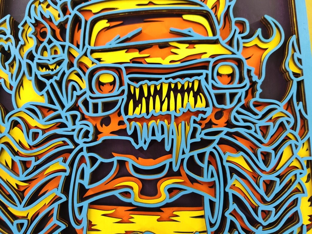 Monster Truck Multilayer. SVG. 3D Decor. CNC . Cricut Construction ...