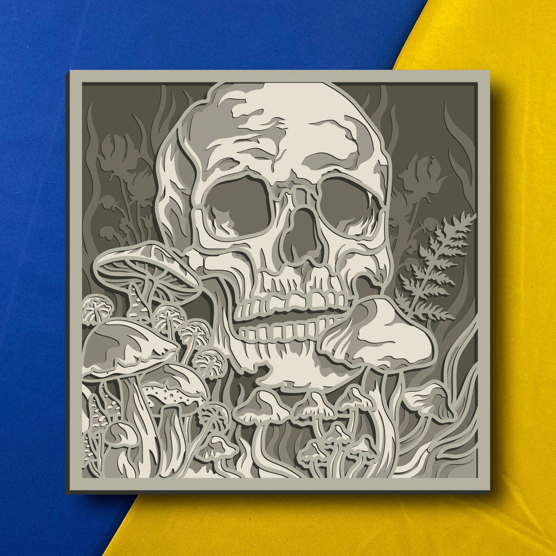 Skull Multilayer. SVG. 3D Decor. CNC . Cricut Construction. Layered ...