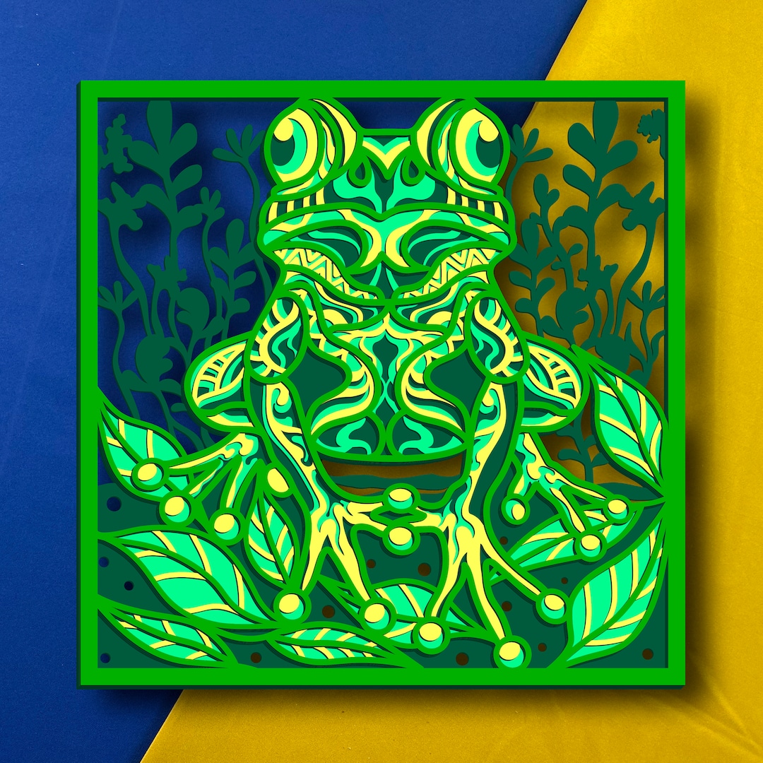 Frog Multilayer. SVG. 3D Decor. CNC . Cricut Construction. Layered ...