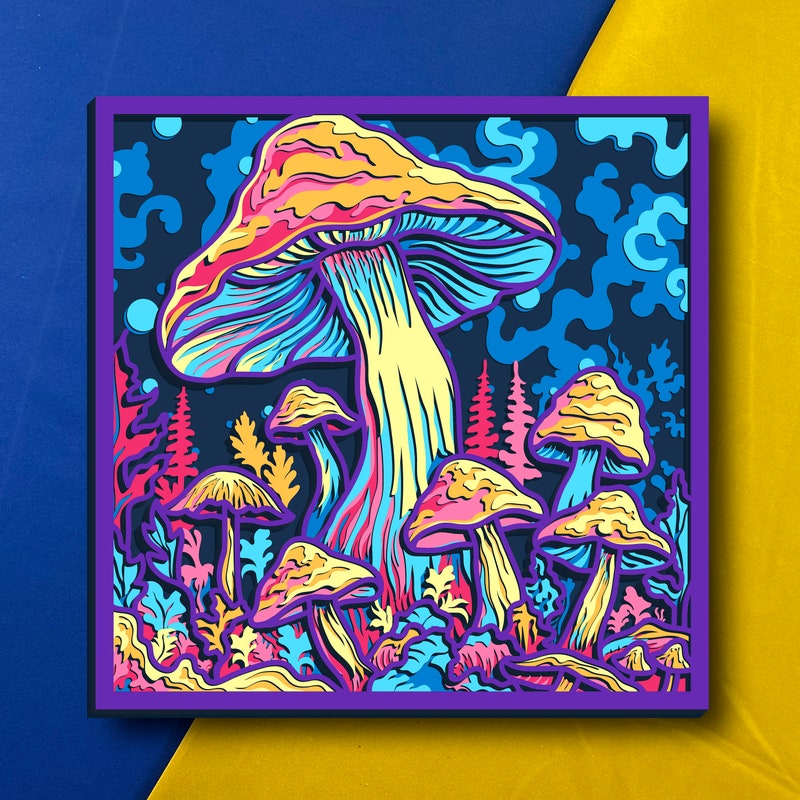 Layered Laser Mushroom - Etsy