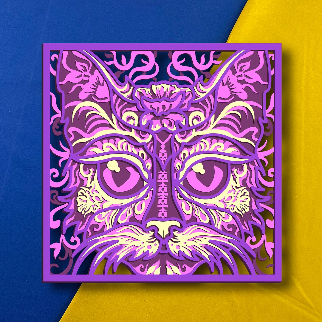 Cat Multilayer/ Cat SVG/ 3D Decor/ CNC File/ Cat Svg Files for Cricut ...