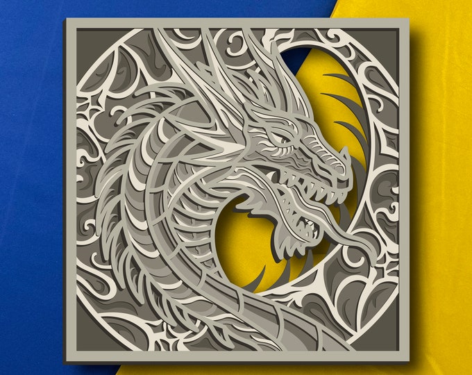 Dragon Laser Cut File, 3D Layered Svg, Dxf, Wall Art - Etsy Canada