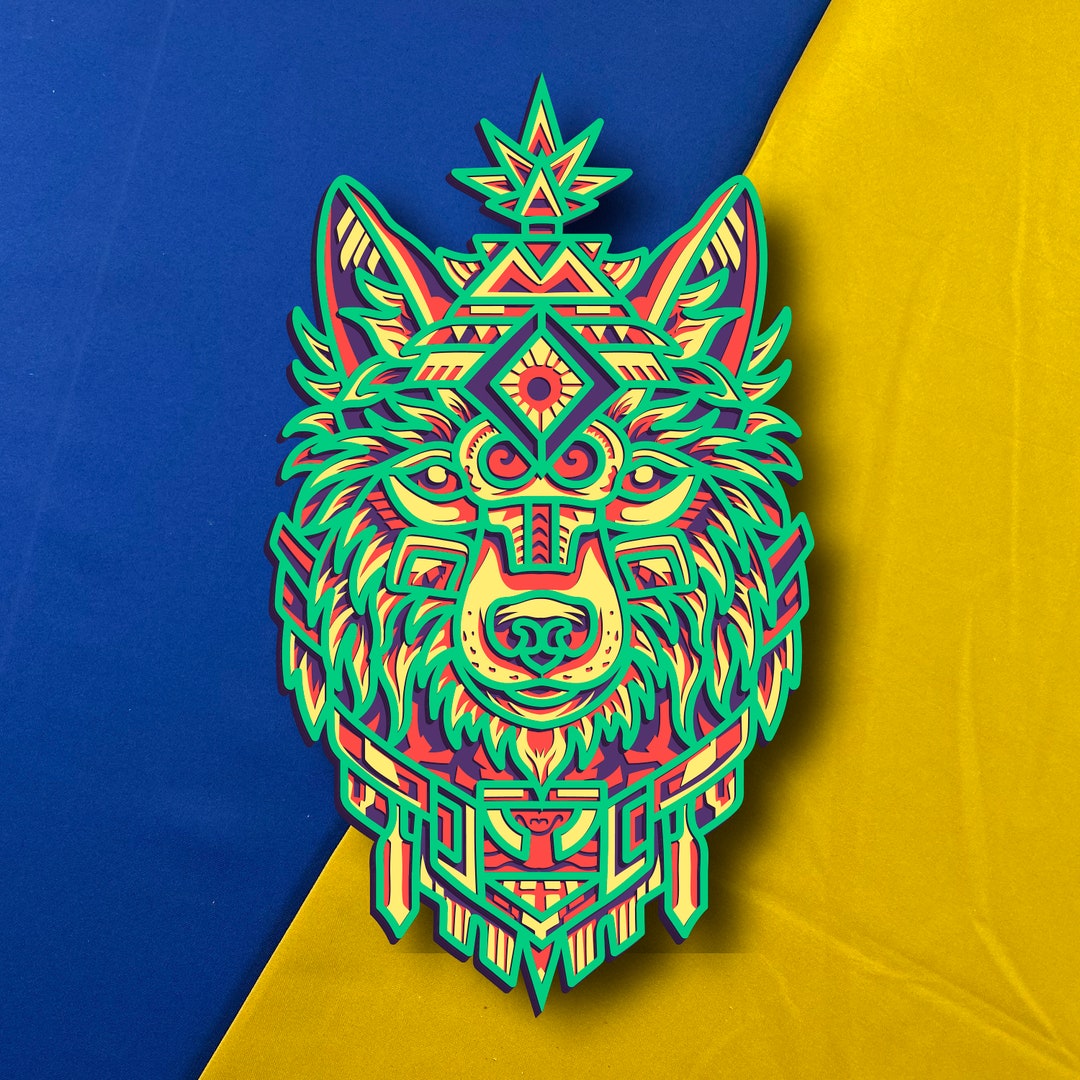 Wolf Multilayer. SVG. 3D Decor. CNC . Cricut Construction. Layered ...