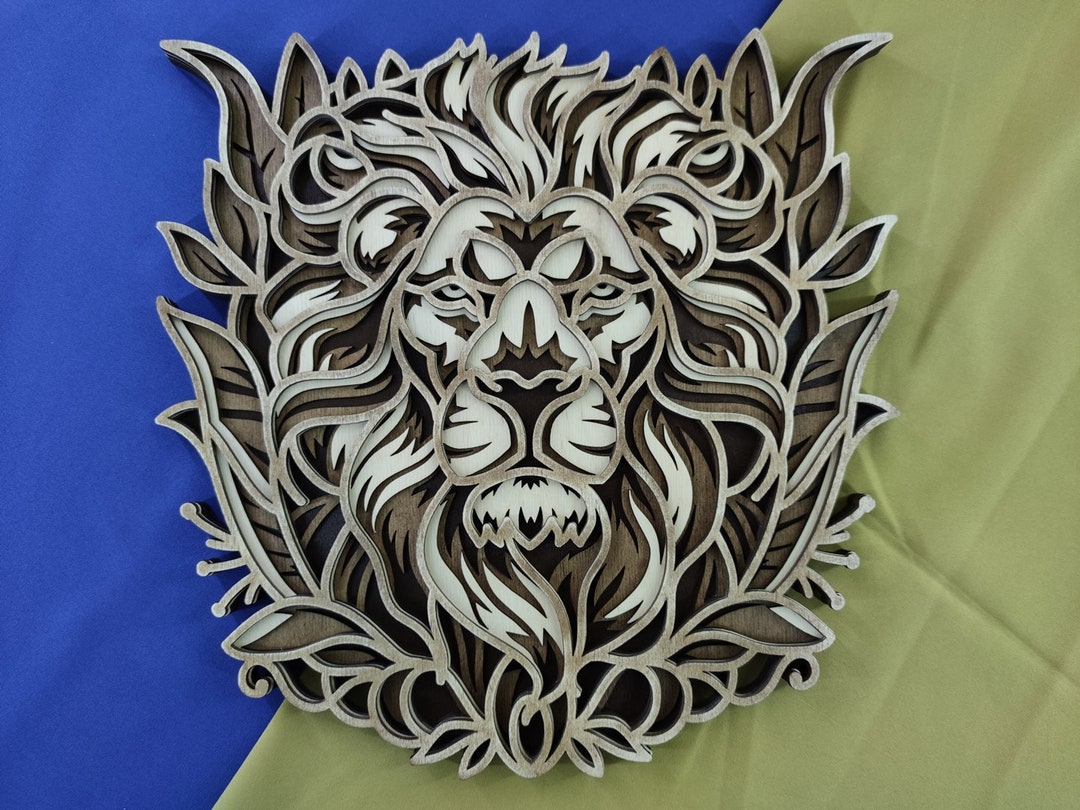 Lion Multilayer/ Lion SVG/ 3D Decor/ CNC File/ Lion Svg Files for ...
