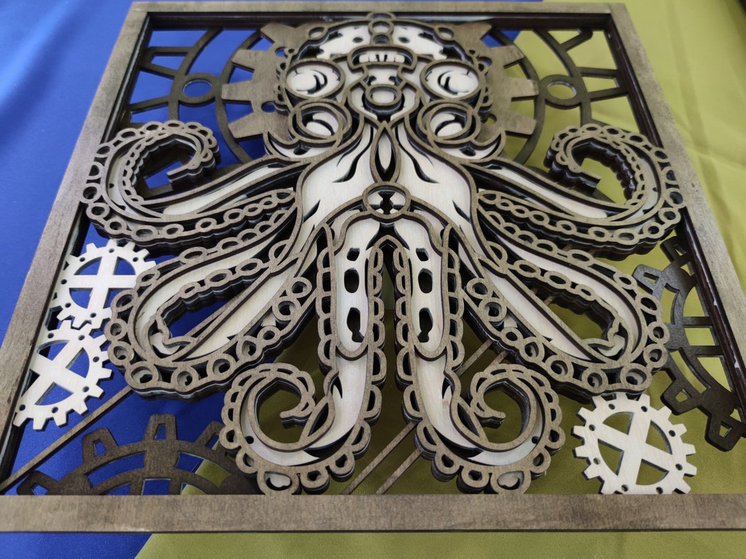Octopus Multilayer/ Octopus SVG/ 3D Decor/ CNC File/ Octopus Svg Files ...