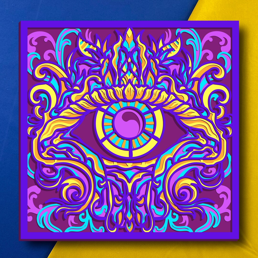 Eye Multilayer/ Eye SVG/ 3D Decor/ CNC File/ Eye Svg Files for Cricut ...