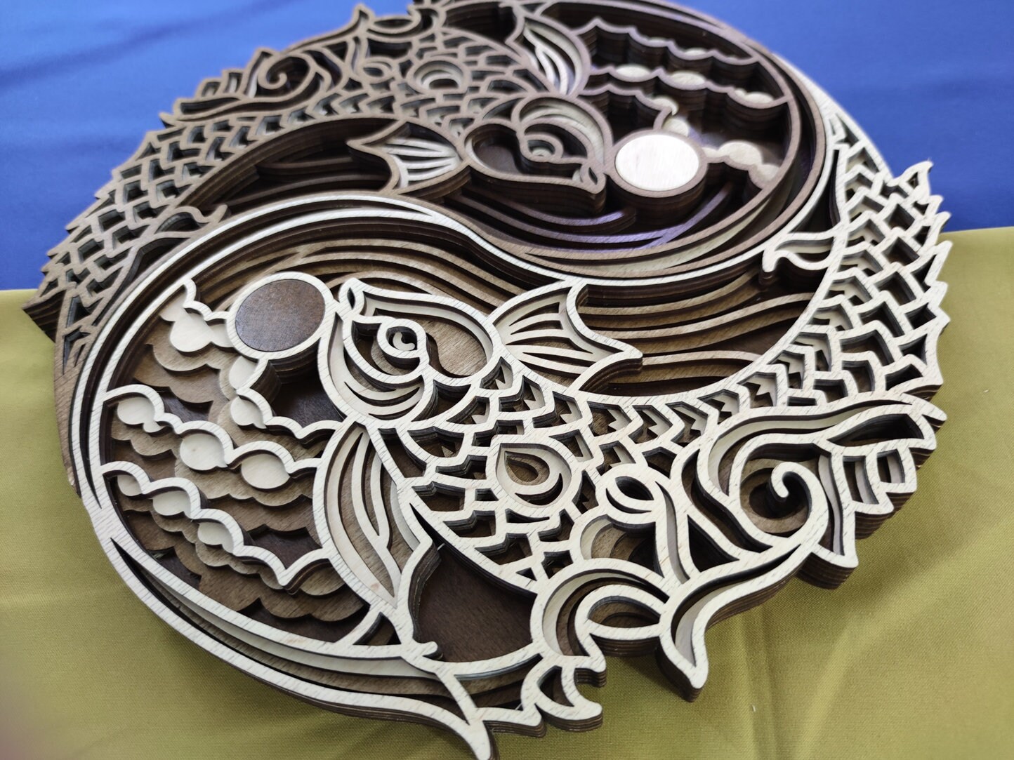 Fish Yin Yang Multilayer. SVG. 3D Decor. CNC . Cricut Construction ...