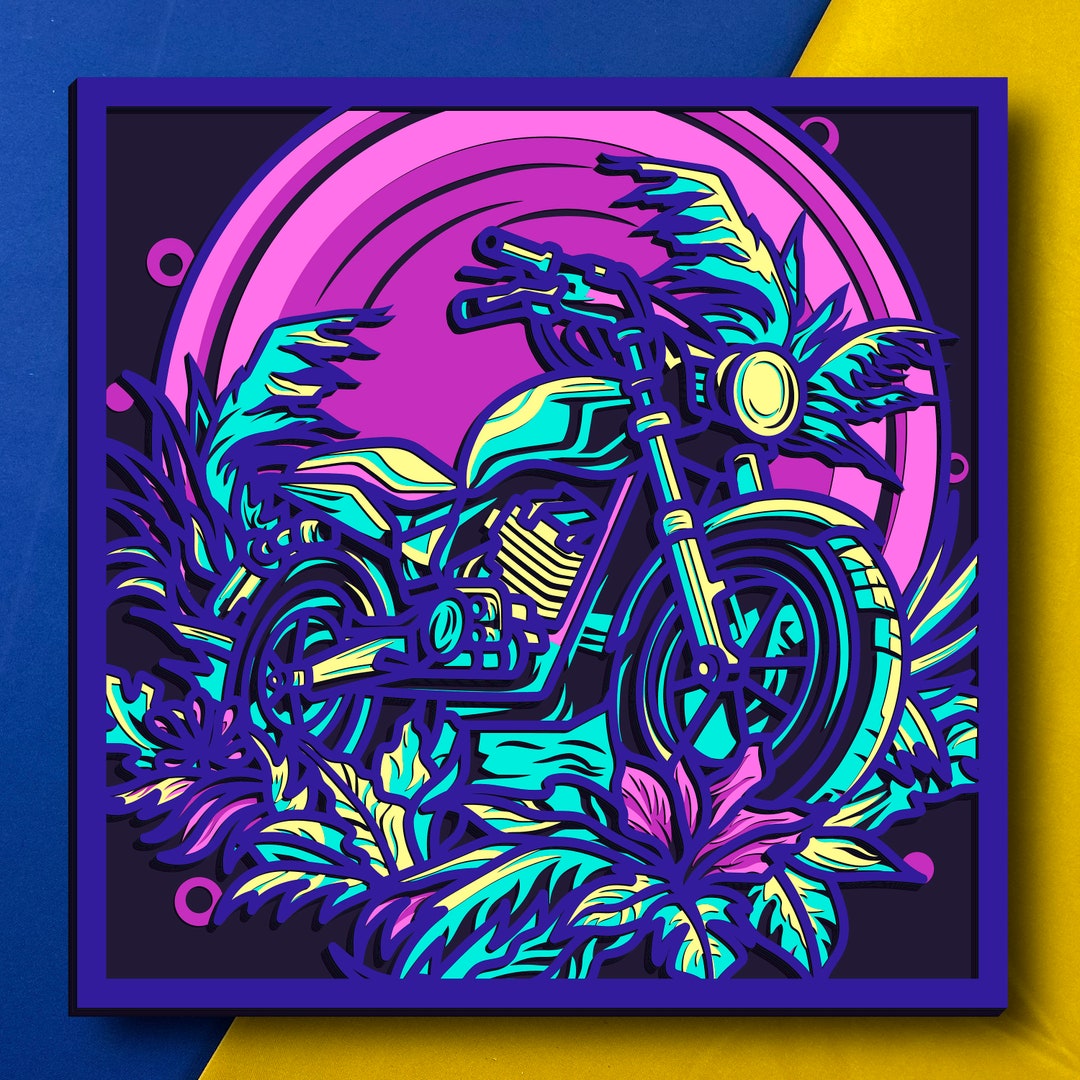 Motorcycle Multilayer SVG, CNC Laser Cut File (digital Download) - Etsy