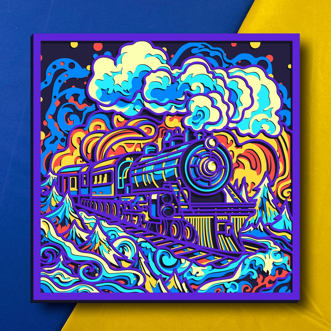 Train Multilayer/ Train SVG/ 3D Decor/ CNC File/ Train Svg Files for ...
