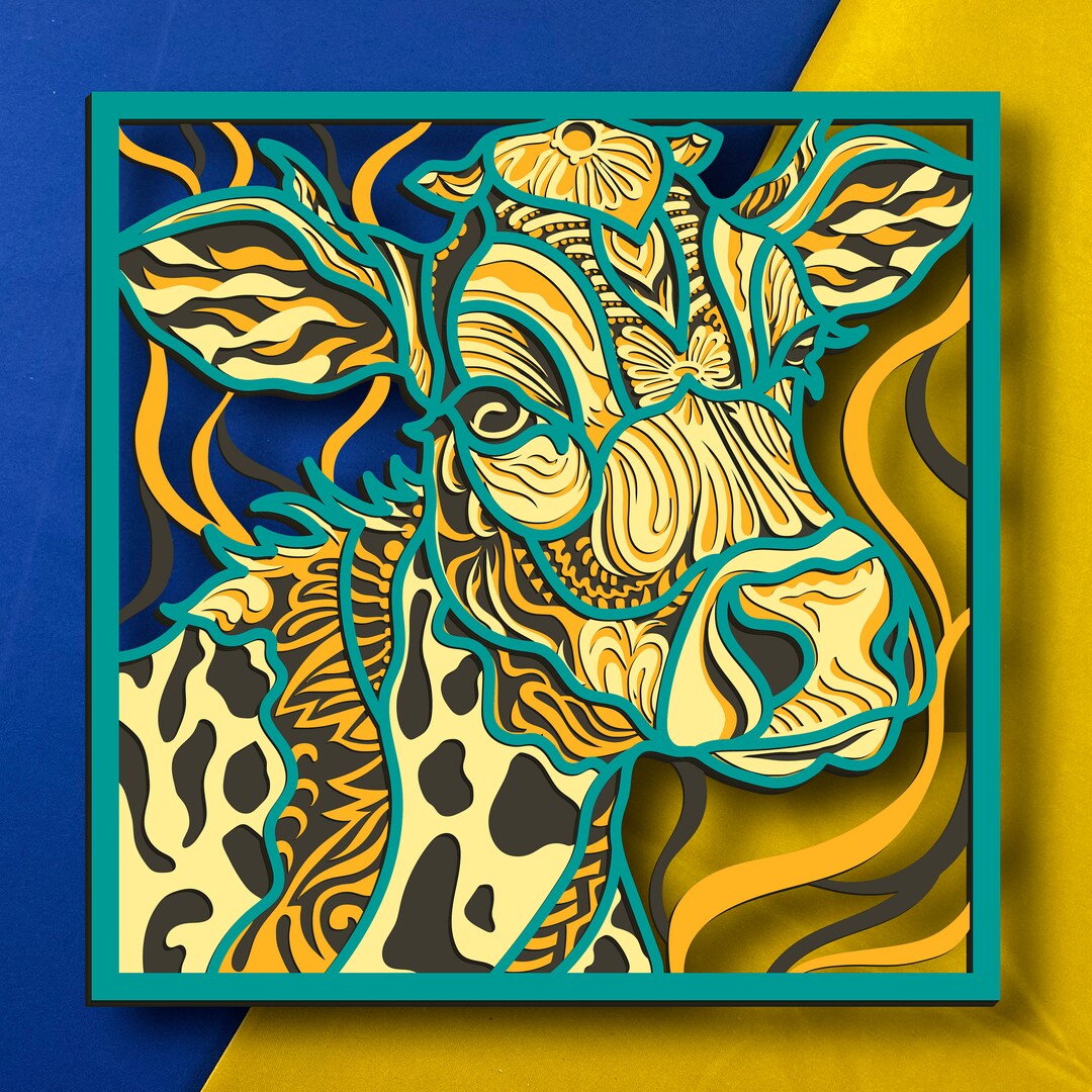 Cow Multilayer. SVG. 3D Decor. CNC . Cricut Construction. Layered ...