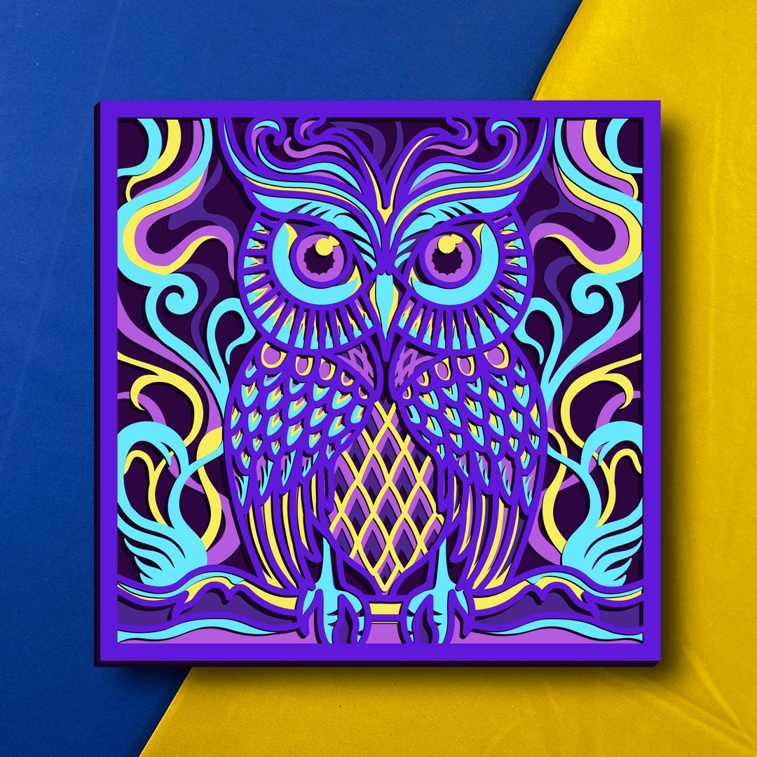 Owl Multilayer. SVG. 3D Decor. CNC . Cricut Construction. Layered ...
