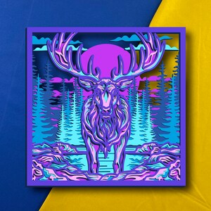 Deer Multilayer/ Deer SVG/ 3D Decor/ CNC File/ Deer Svg Files for ...