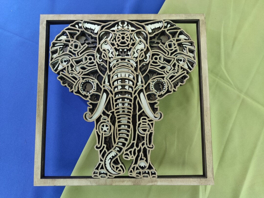 Elephant Multilayer/ Elephant SVG/ 3D Decor/ CNC File/ Elephant Svg ...