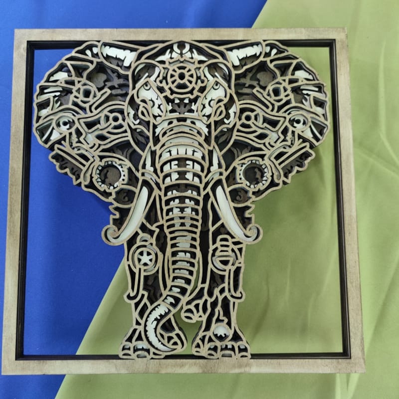 Layered Elephant Svg - Etsy