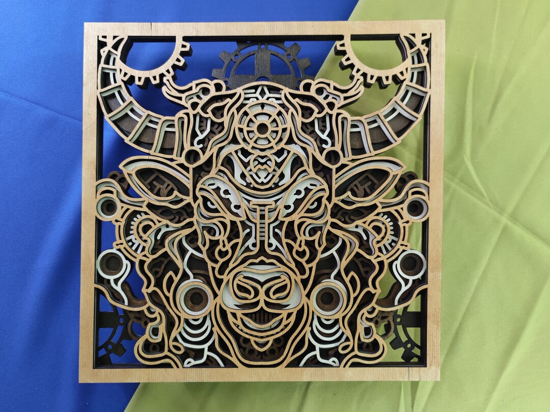 Bull Multilayer. SVG. 3D Decor. CNC . Cricut Construction. Layered ...