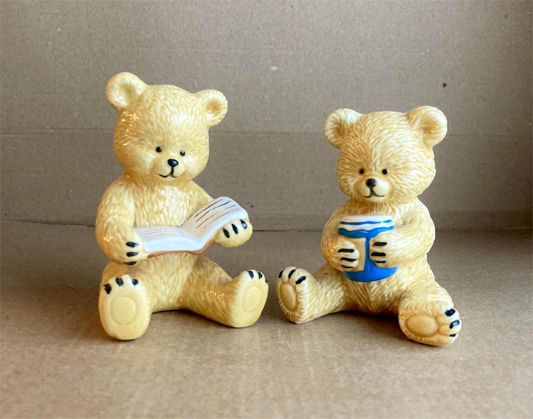 Vintage Danbury Mint Teddy Bear Figurine, Fine Bone China Sculpture - Etsy