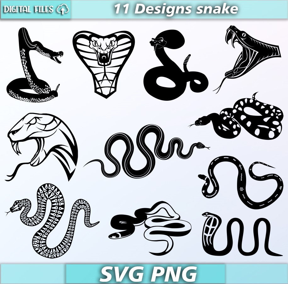 Snake Svg/ Snake Vector Clipart/ Silhouette Snake/ Reptile - Etsy