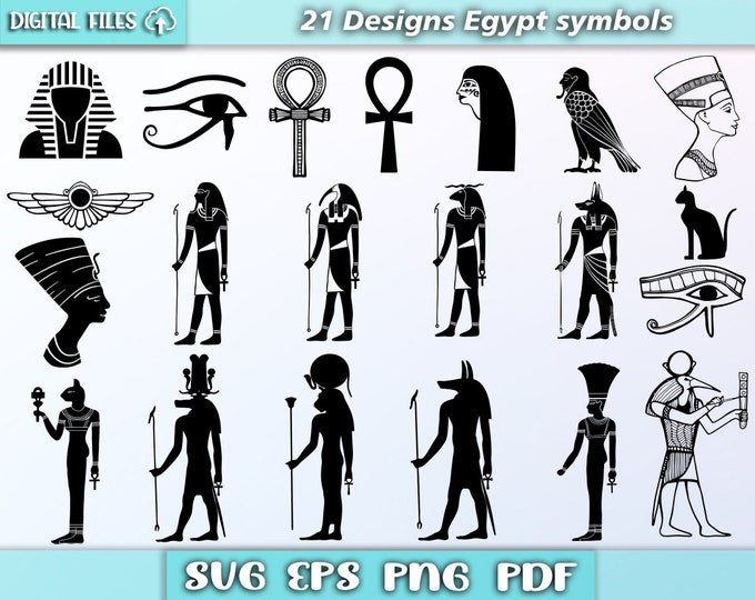 Hieroglyphics SVG, Egyptian Alphabet Clip Art, Png, Eps, Dxf - Etsy Canada