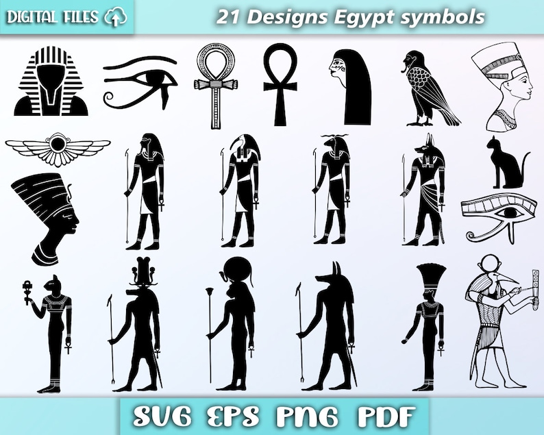 Symbols Svg/ Egypt Svg/ Epygtian Symbols Svg/ Egypt Symbols - Etsy Israel