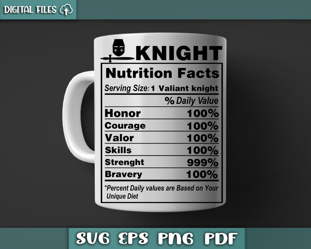 Nutrition Facts Knight Svg/ Nutrition Facts Vector/ Knight - Etsy