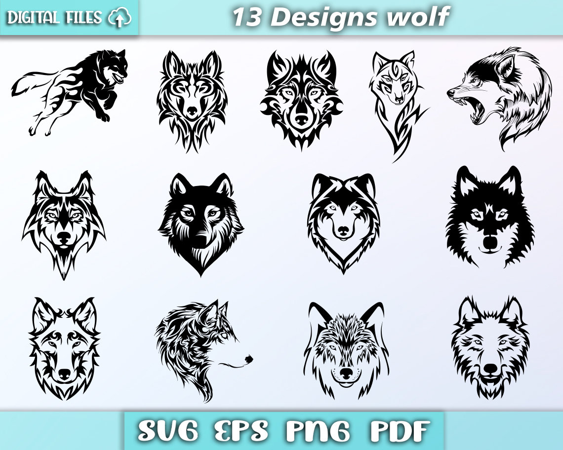 Wolf SVG , Wolf Clipart ,silhouette Wolf SVG, Wolf Silhouette ,wolf ...