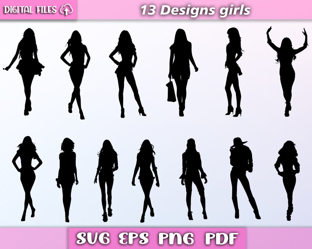 Woman Silhouette Svg/ Woman Model Svg/ Girl Model/ Woman - Etsy