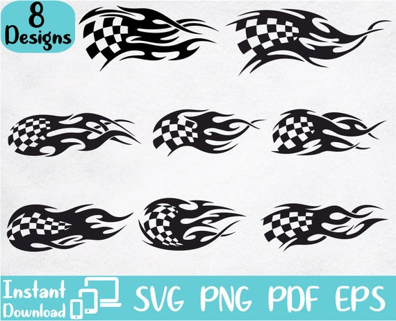 Racing Flames SVG Racing Flame Vector Car Stiker Svg | Etsy
