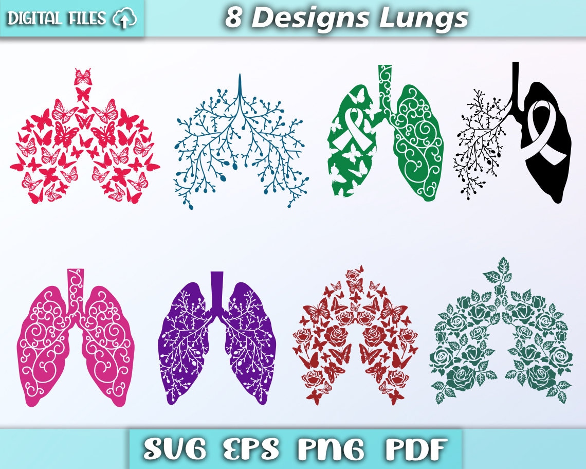 Lungs Svg/ Lungs Vector/ Lungs Silhouette/ Eps/png/pdf/svg - Etsy