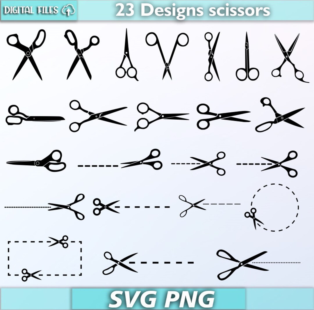 Scissors Bundle Svg/ Scissors Vector Svg/ Scissors Silhouette/ Scissors ...