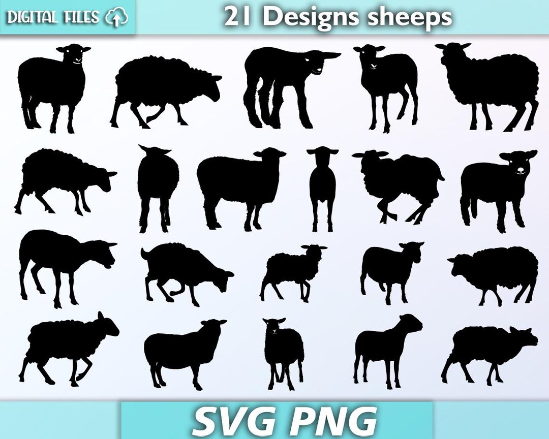 Sheeps Bundle Svg/ Sheep Svg/ Sheeps Vector/ Silhoeutte Sheeps/ Sheep ...