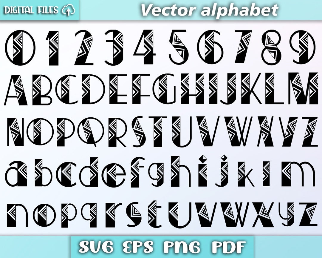 African Alphabet Svg/ African Font Vector/ African Vector/ African ...