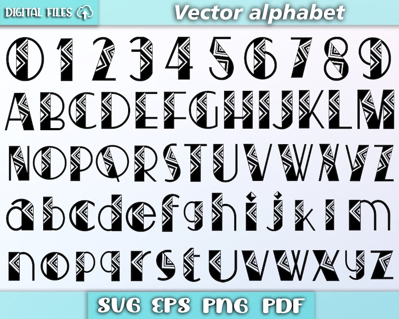 African Alphabet Svg/ African Font Vector/ African Vector/ African ...